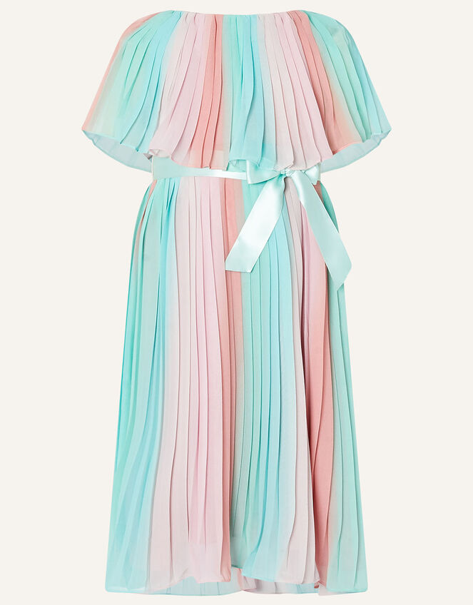 Ombre Stripe Pleat Dress Multi