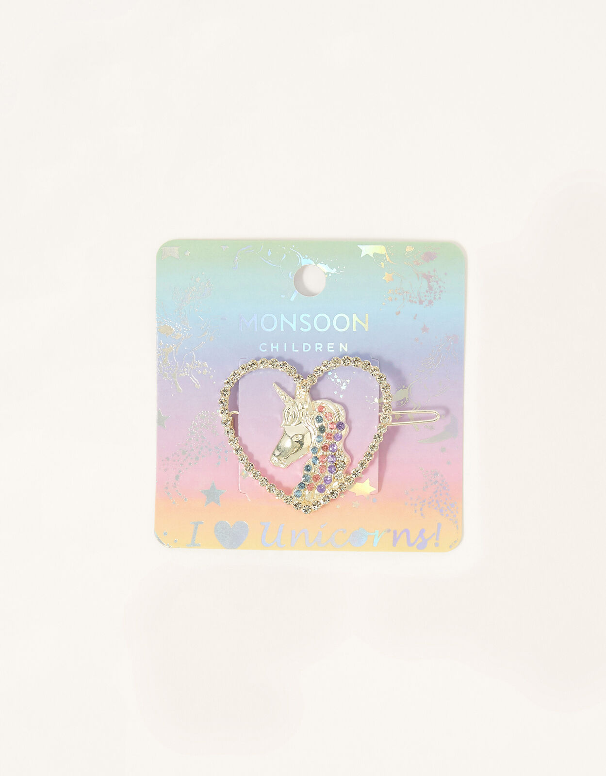 I Love Unicorns Hair Clip Girls Hair Accessories Monsoon Global