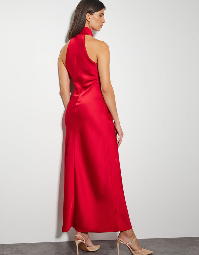 Jodie Halter Satin Maxi Dress Red | Evening Dresses | Monsoon US.