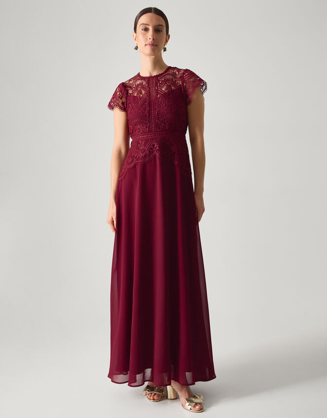 Monica Lace Bridesmaid Dress Red | Evening Dresses | Monsoon Global.