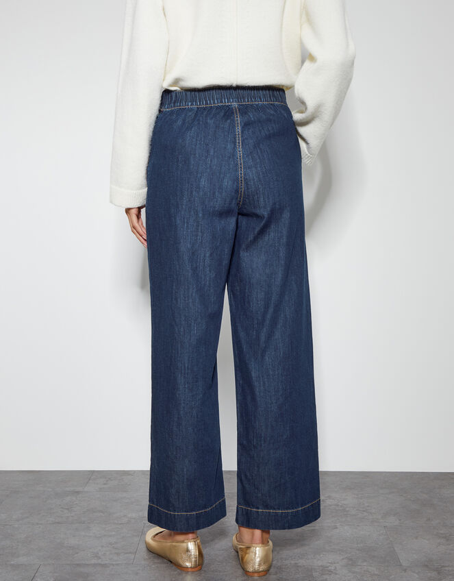 Harper Short Wide Leg Crop Jeans Blue | Pants & Leggings | Monsoon US.