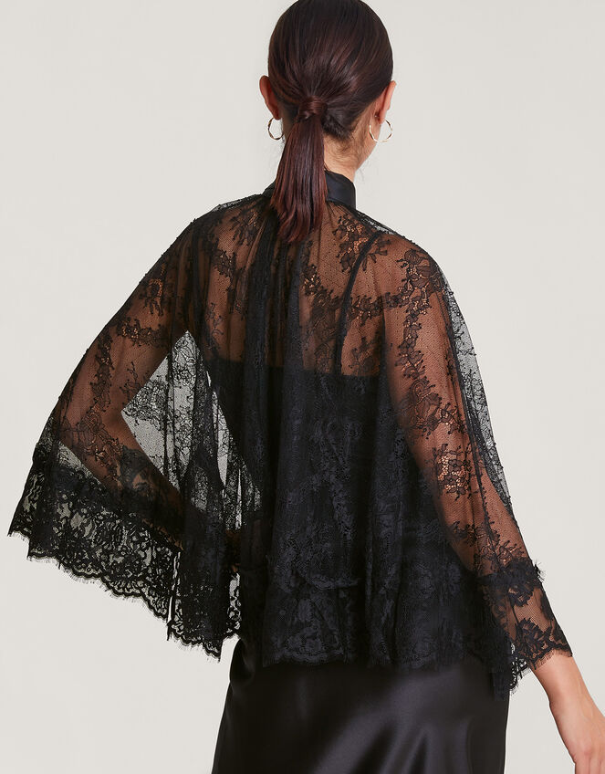 Luana Lace Cape Black