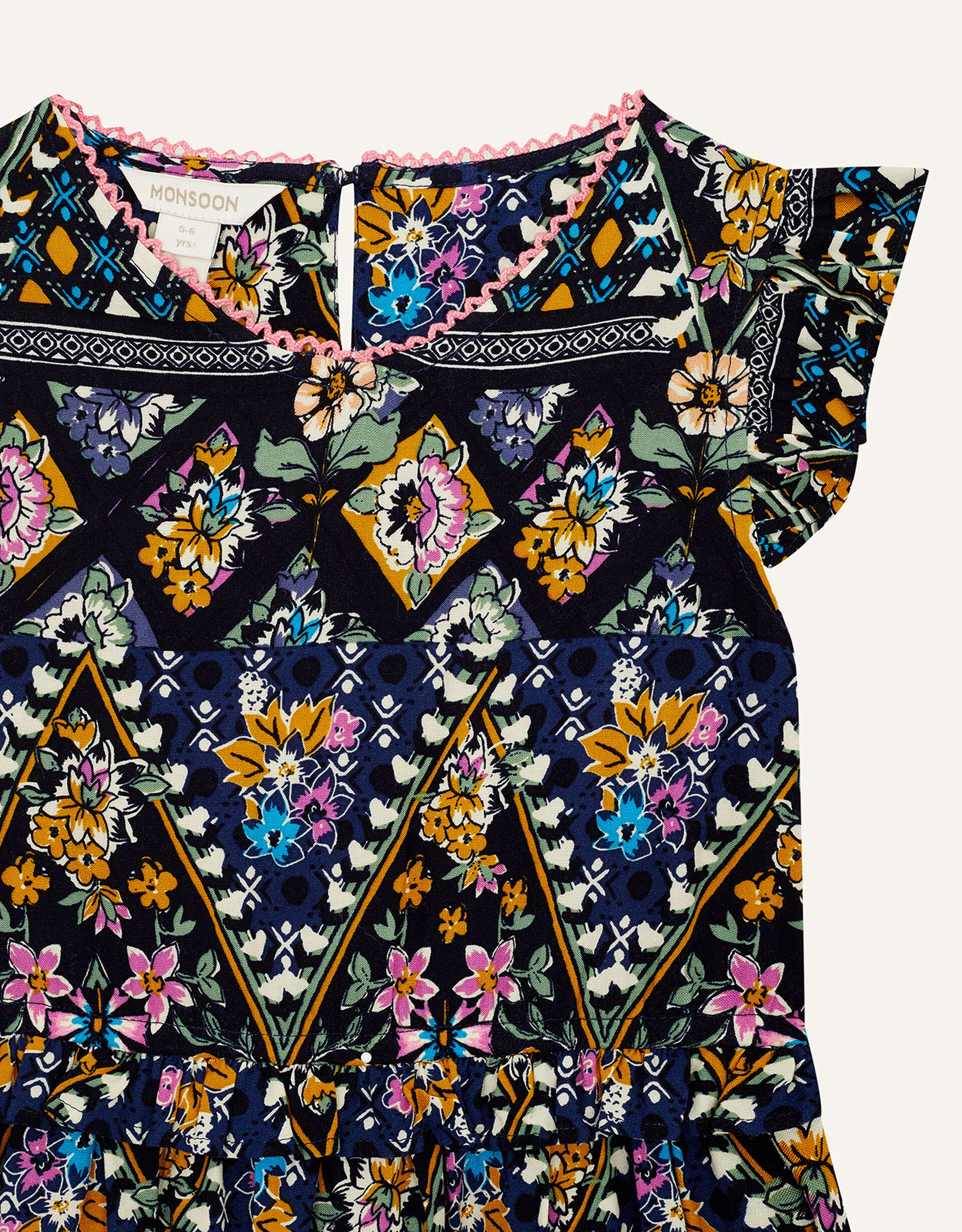 MINI ME Pablo Printed Dress Blue | Girls' Dresses | Monsoon US.