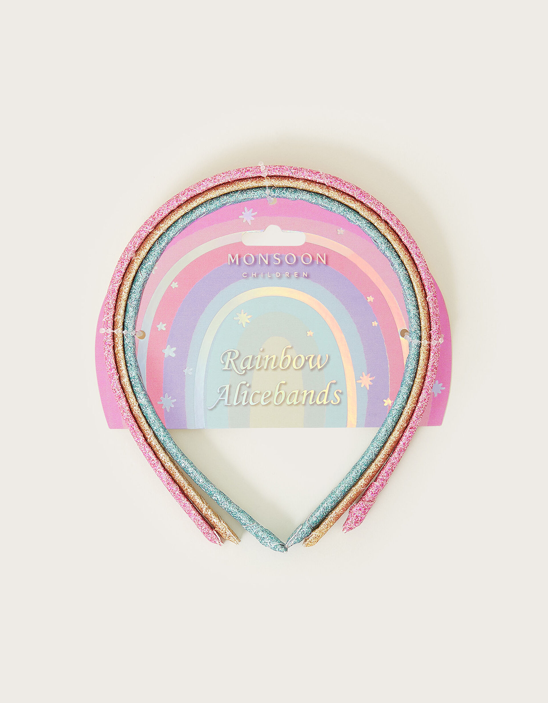 Glitter Rainbow Headbands Set of Three