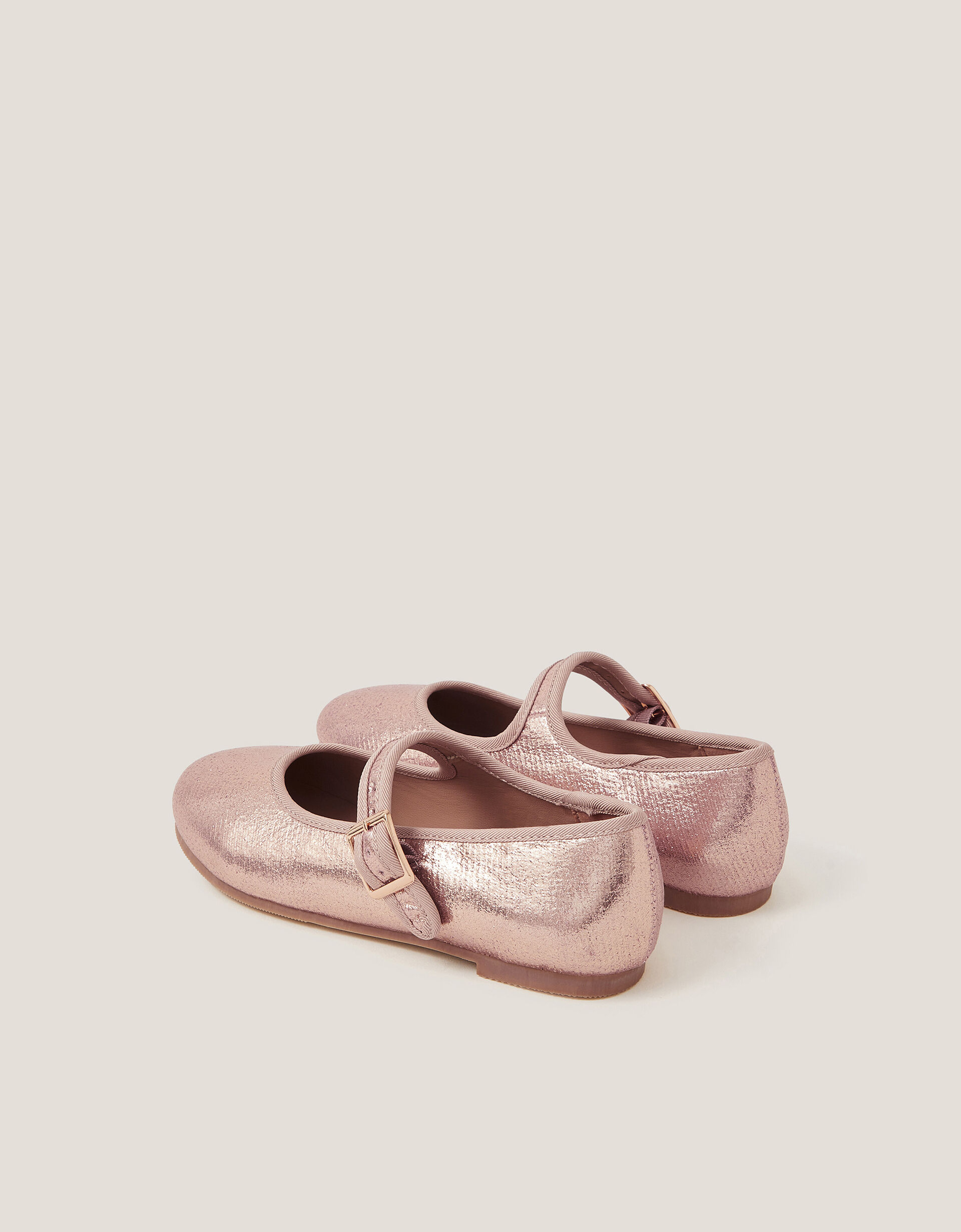 Shimmer Ballet Strap Flats Pink | Girls' Flat Shoes | Monsoon US.