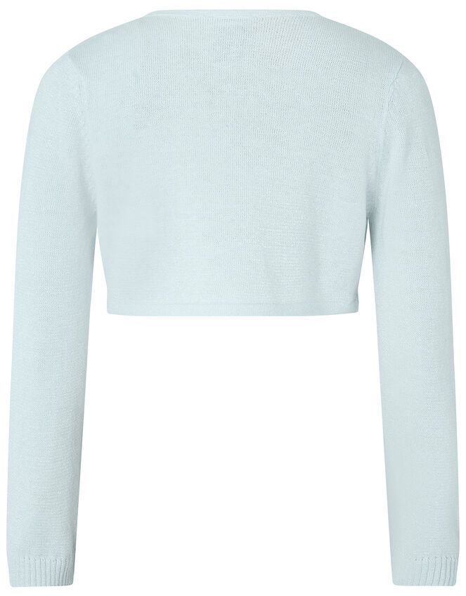 Bow Cropped Knit Cardigan Blue | Girls' Cardigans | Monsoon Global.