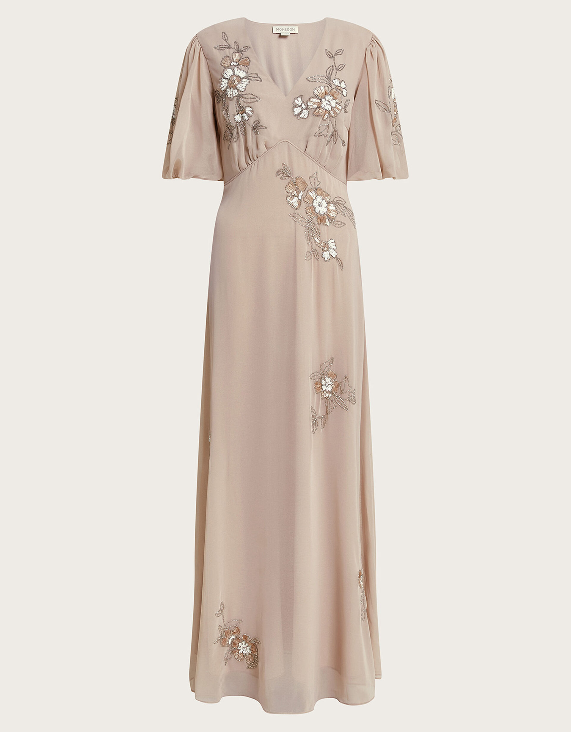 August Embellished Maxi Dress Pink | Evening Dresses | Monsoon US.