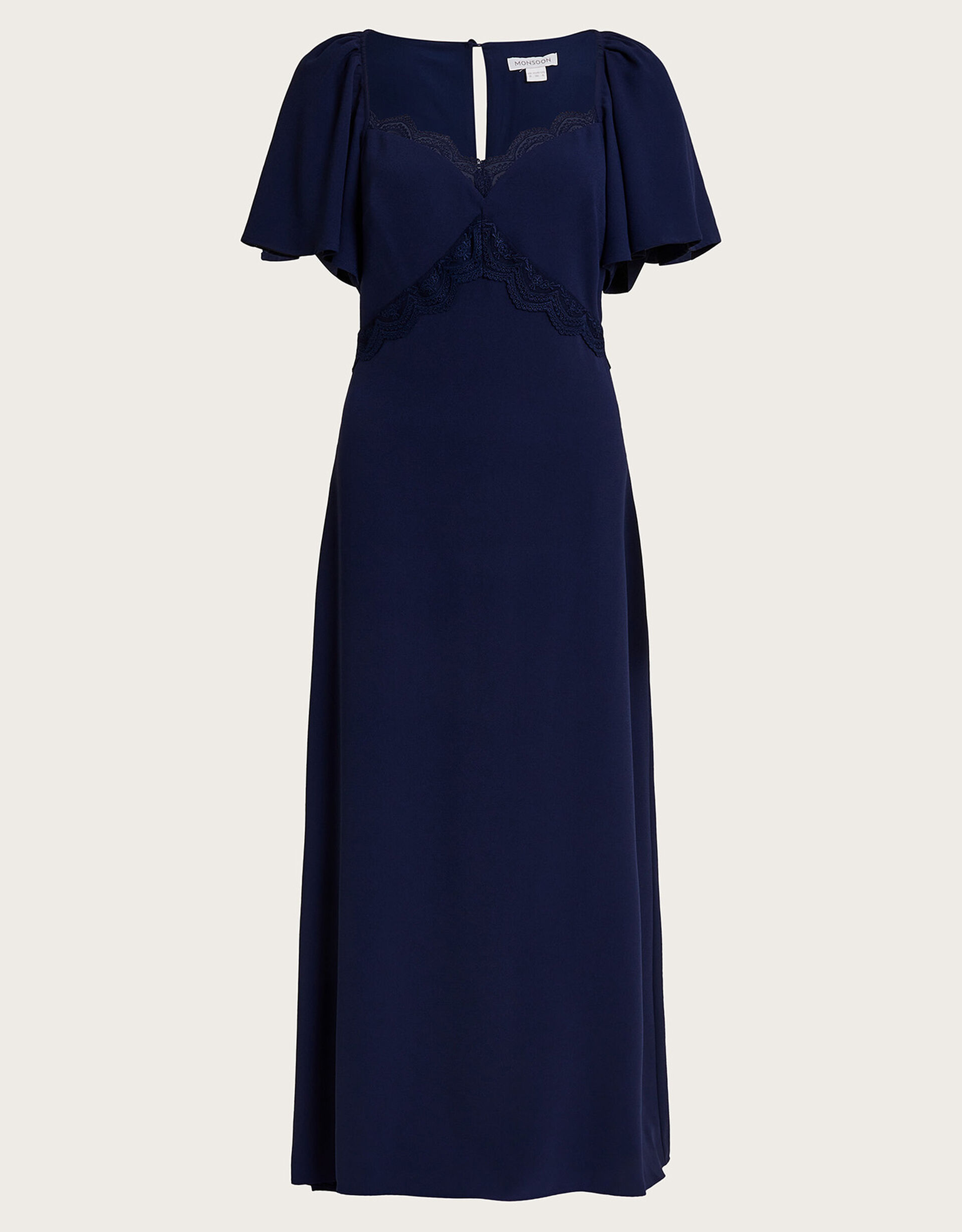 Charlotte Crepe Maxi Dress Blue