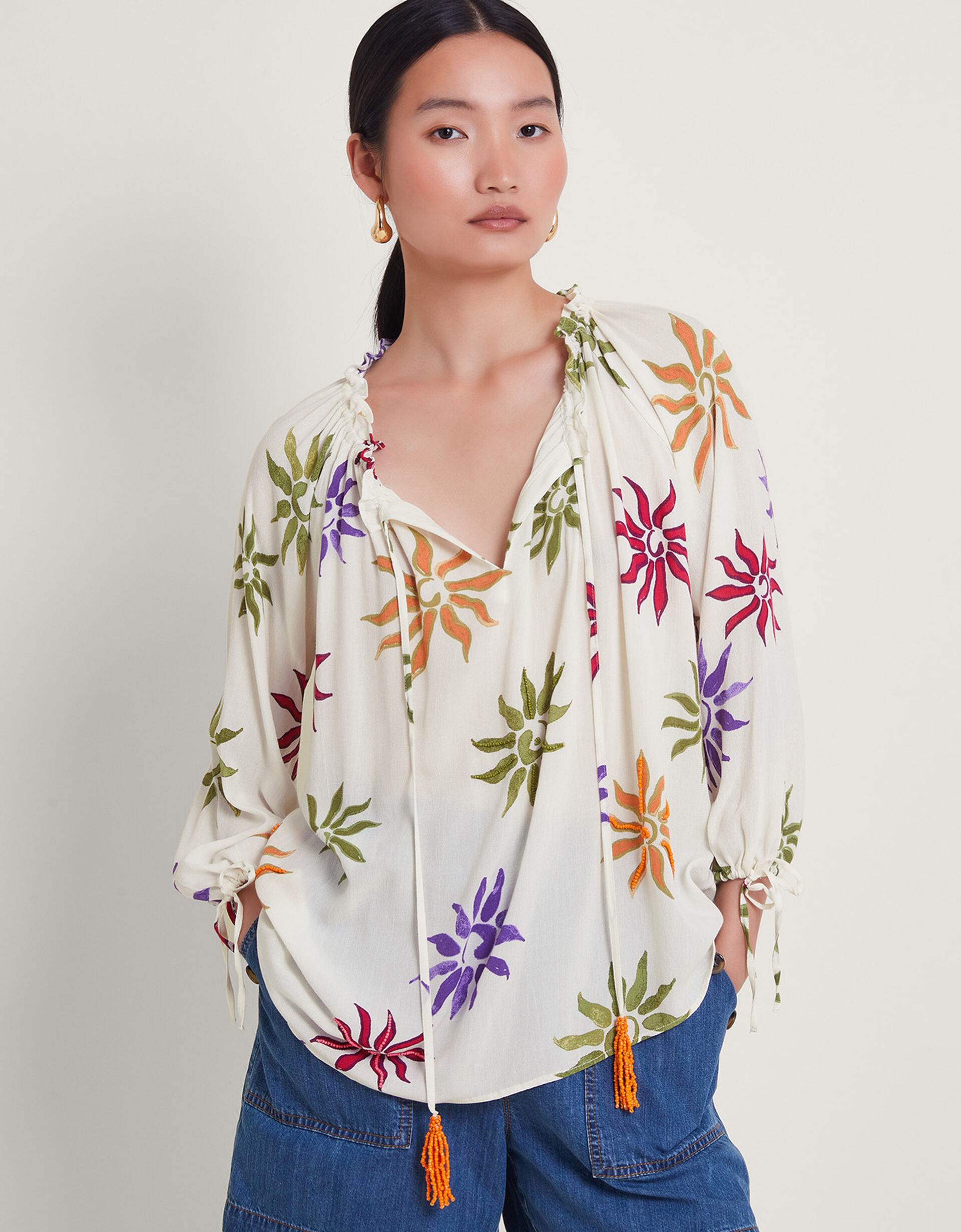 Summer Sun Top Ivory | Tops & T-shirts | Monsoon US.