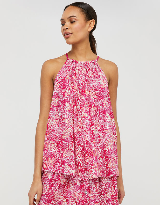 Coco Printed Tassel Cami in LENZING™ ECOVERO™ Orange | Vests, Camisoles ...