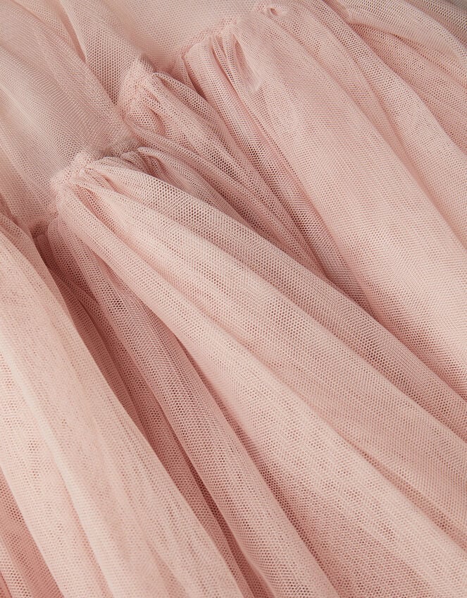 Ruby Asymmetric Flower Tulle Dress Pink | Girls' Dresses | Monsoon Global.