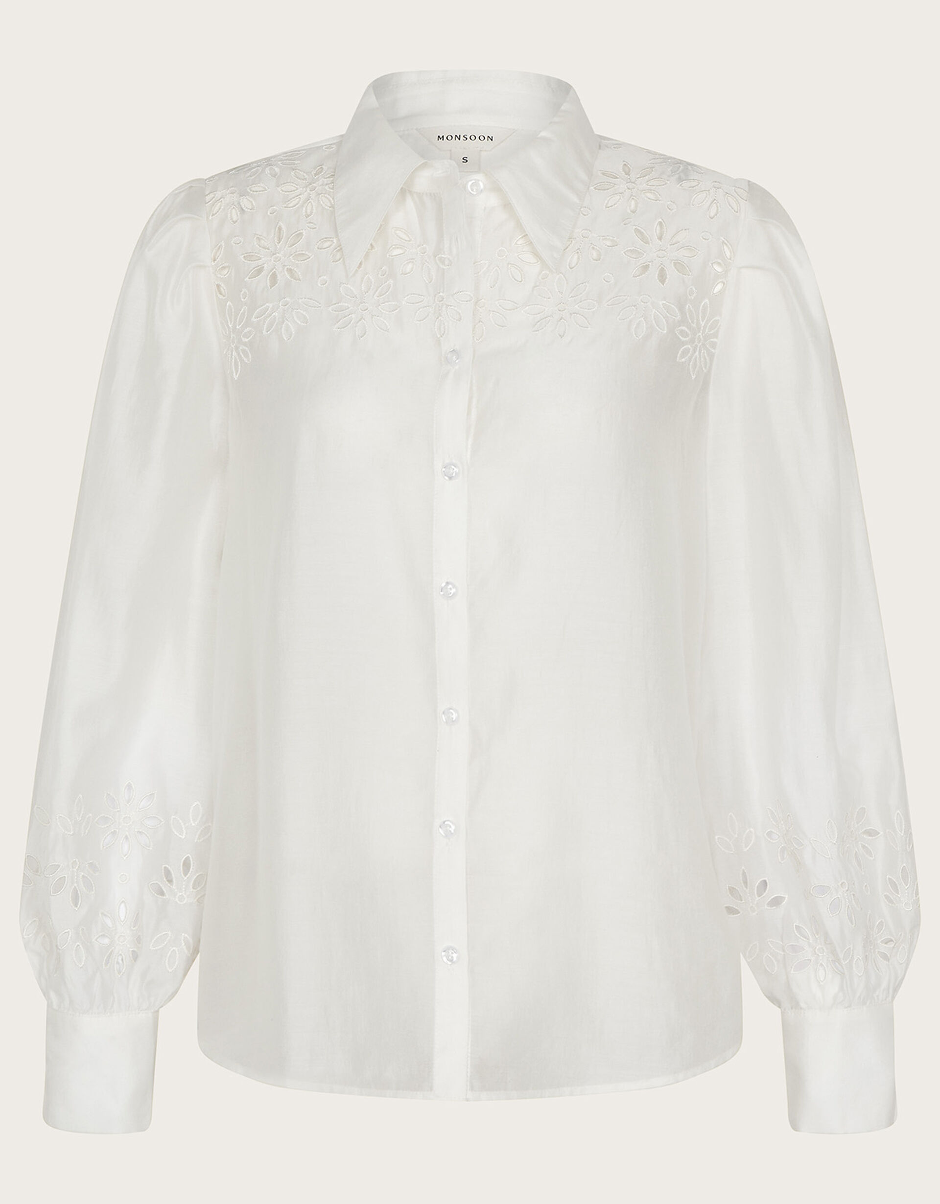Brie Cutwork Blouse Ivory