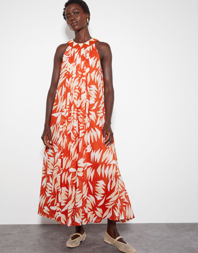 Shelly Sleeveless Printed Maxi Dress Orange | Day Dresses | Monsoon US.