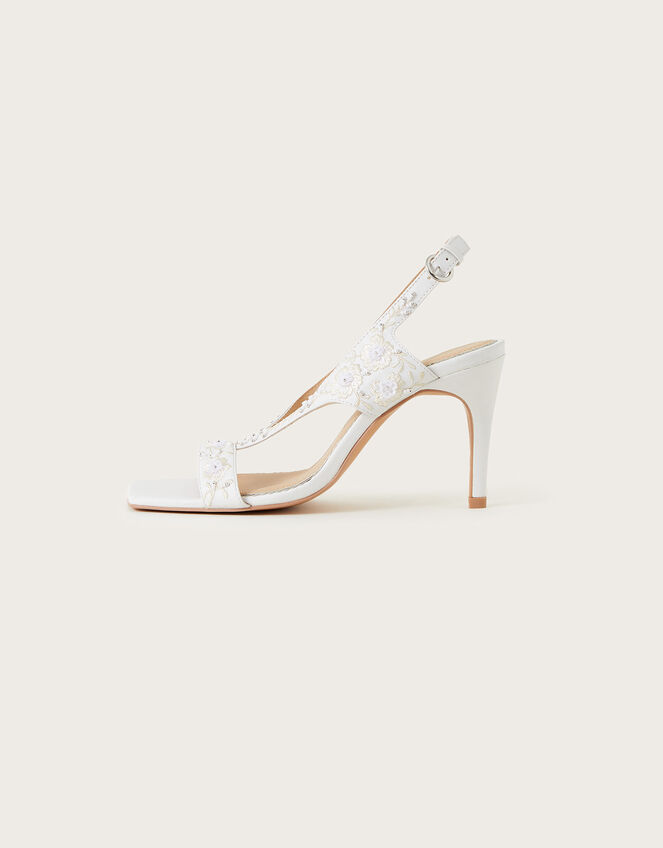 Embroidered Square Toe Bridal Sandals Ivory | Women's Shoes | Monsoon ...
