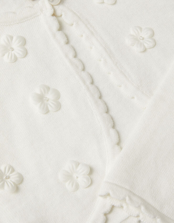 Ivy Floral Appliqué Cardigan Ivory | Girls' Cardigans | Monsoon Global.