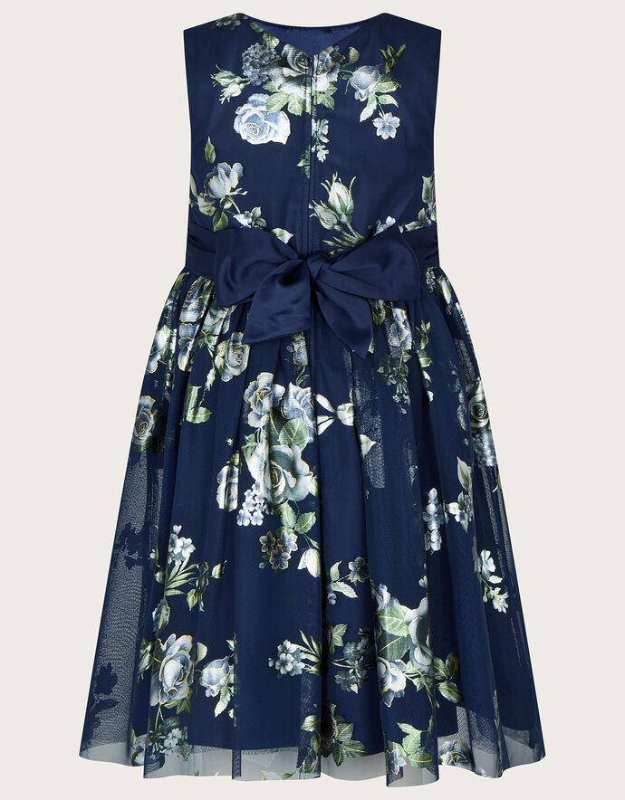 Cora Foil Print Tulle Dress Blue