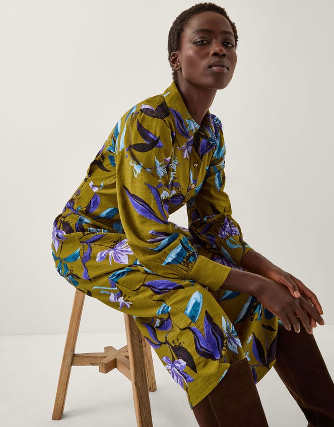 Sonya Floral Print Midi Dress Green | Day Dresses | Monsoon US.