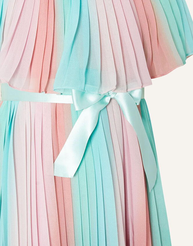 Ombre Stripe Pleat Dress Multi