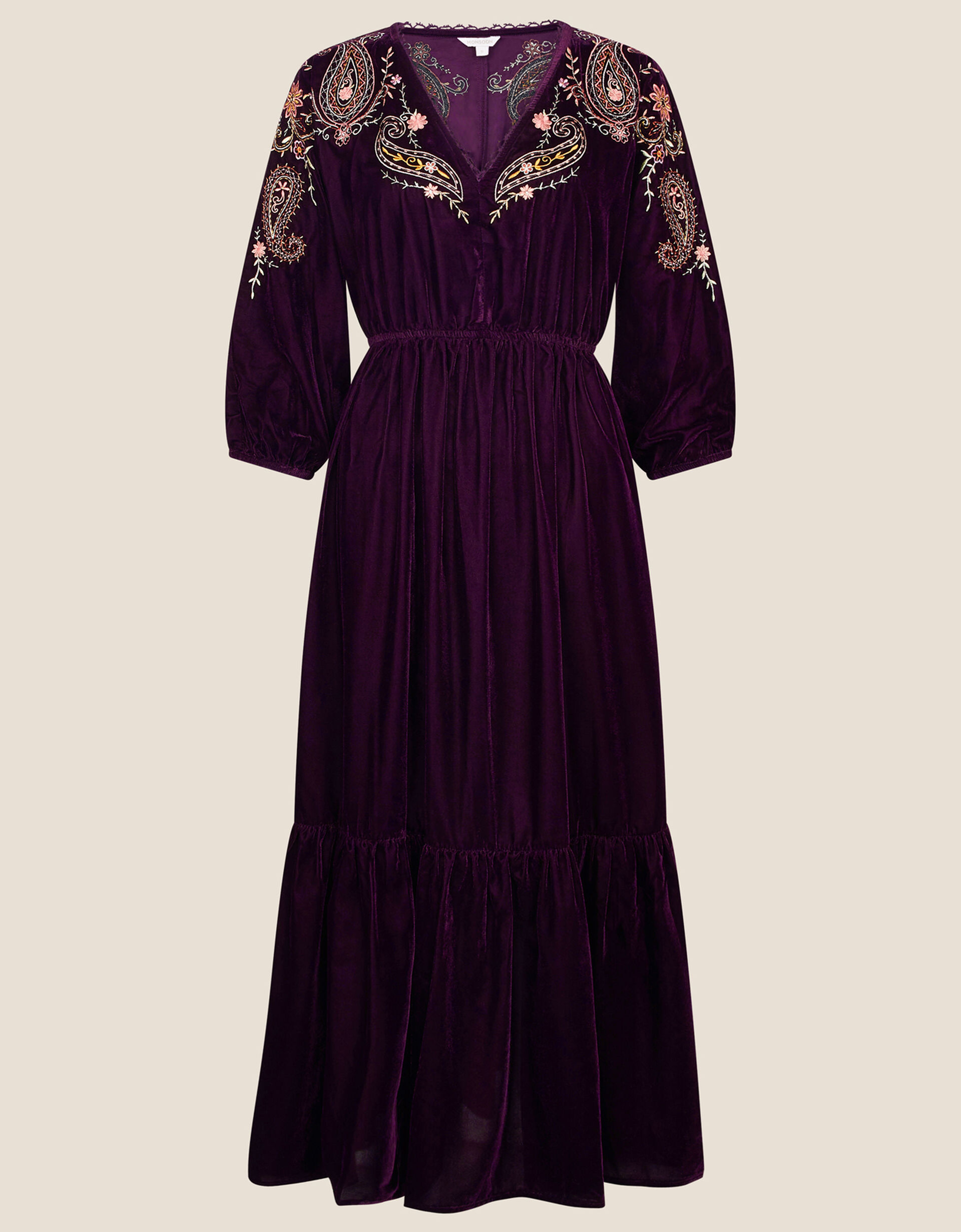Peya Paisley Embroidered Dress Red | Day Dresses | Monsoon US.