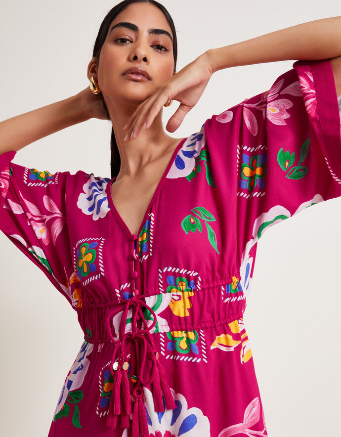 Prim Floral Maxi Dress Pink