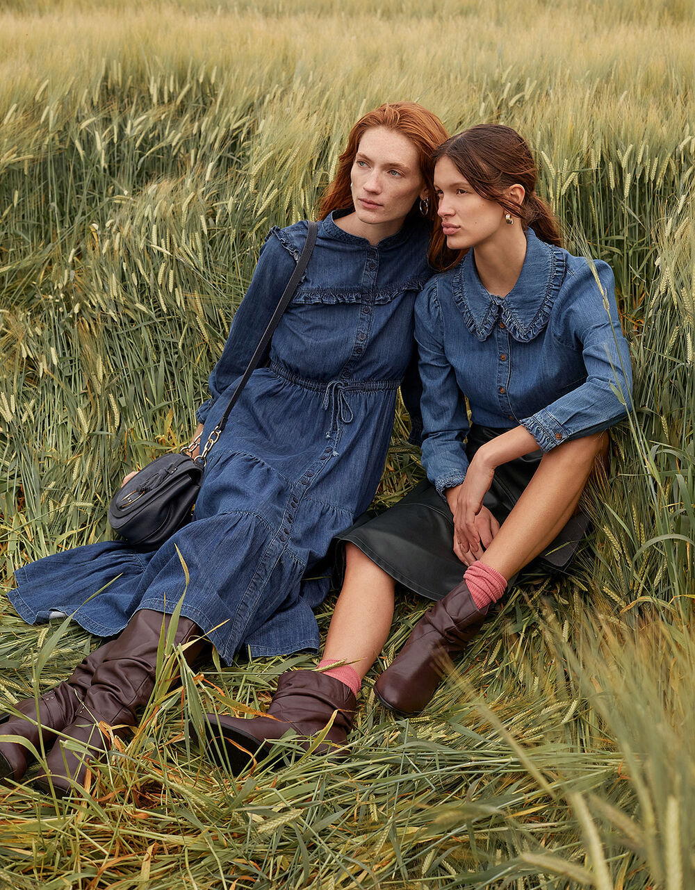 Samson Tiered Denim Dress Blue | Casual & Day Dresses | Monsoon Global.