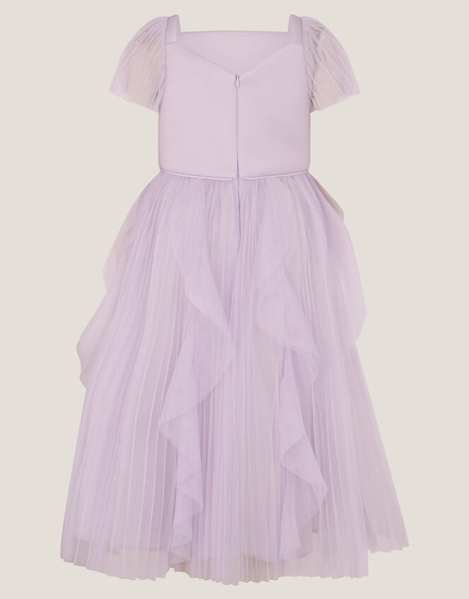 Scarla Ruffle Pleated Party Dress Purple | Girls' Dresses | Monsoon Global.