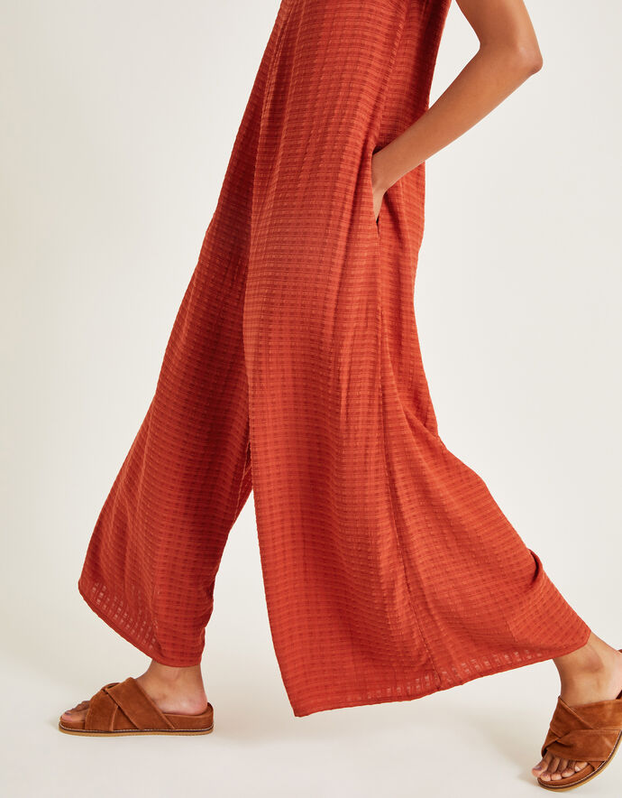 Hazel Embellished Wide Leg Jumpsuit Orange | Jumpsuits | Monsoon US.