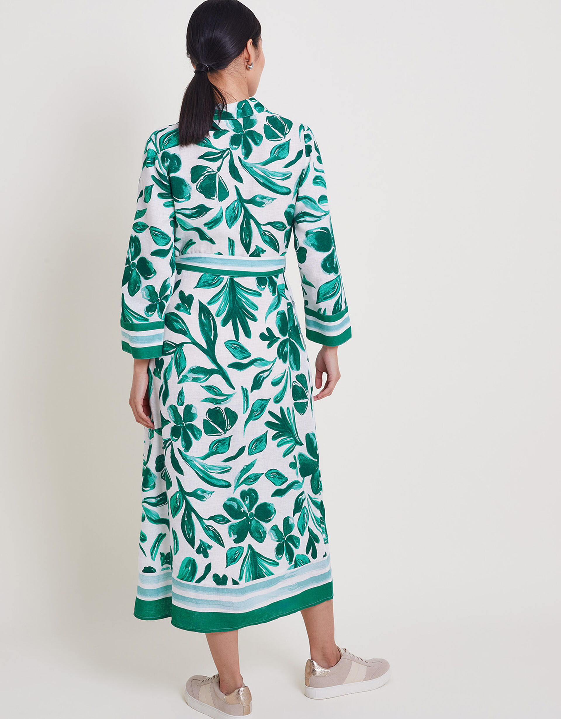 Naomi Print Shirt Dress Green