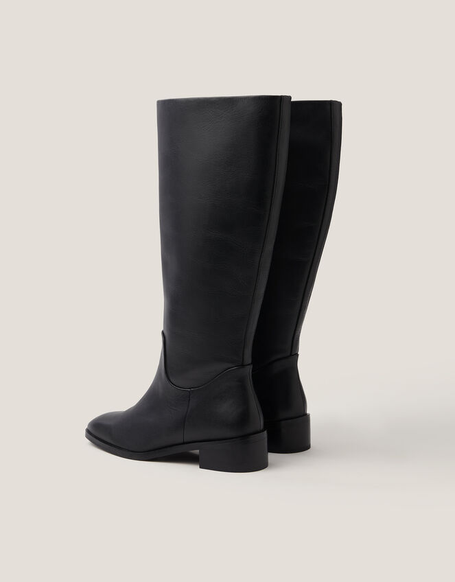 Meg Leather Knee-High Boots Black | Women's Shoes | Monsoon Global.