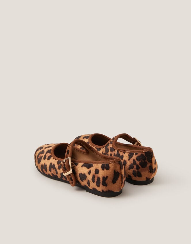 Leopard Print Strap Ballet Flats Brown | Girls' Flat Shoes | Monsoon ...