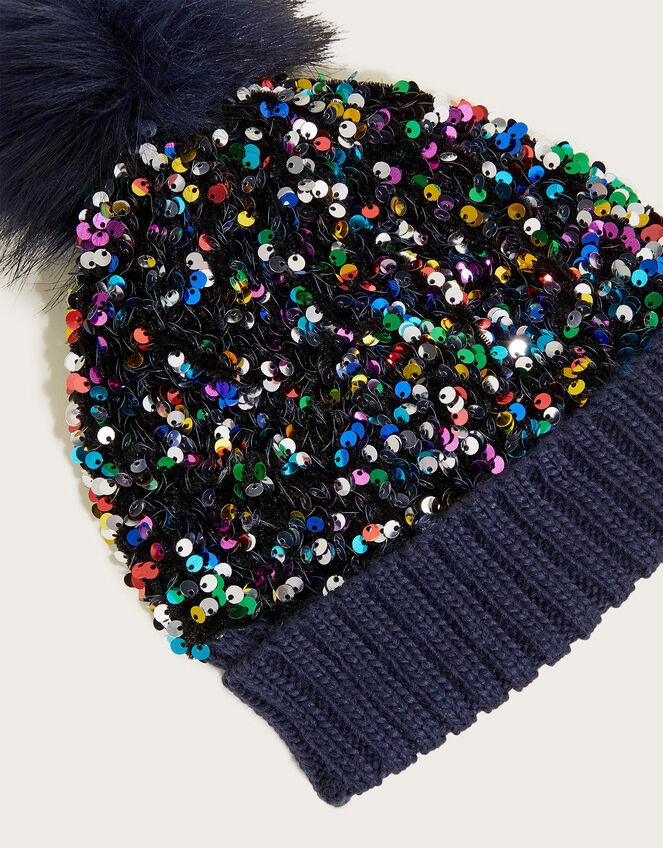 Sassy Sequin Beanie Hat Multi