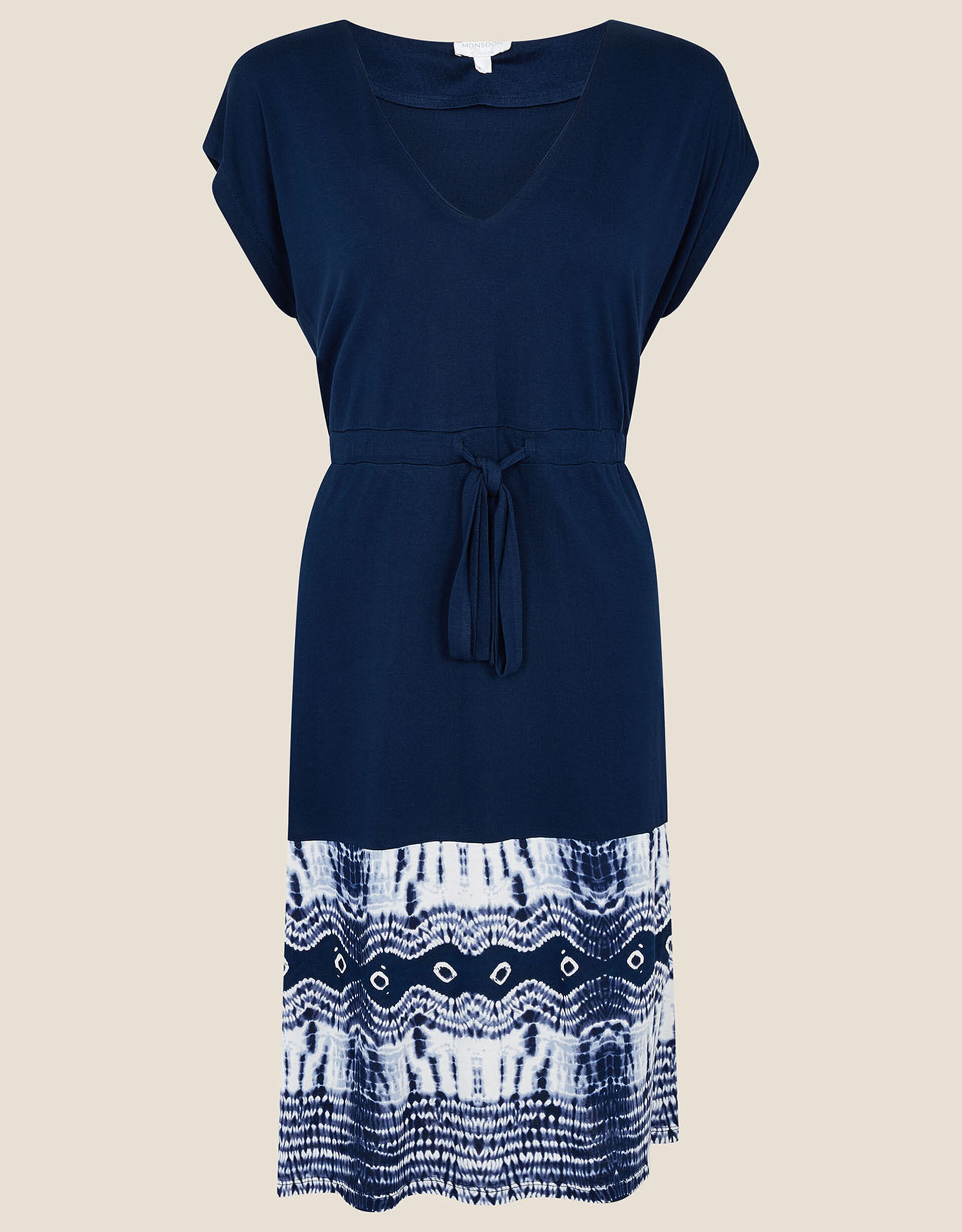 Tie-Dye Hem Dress Blue