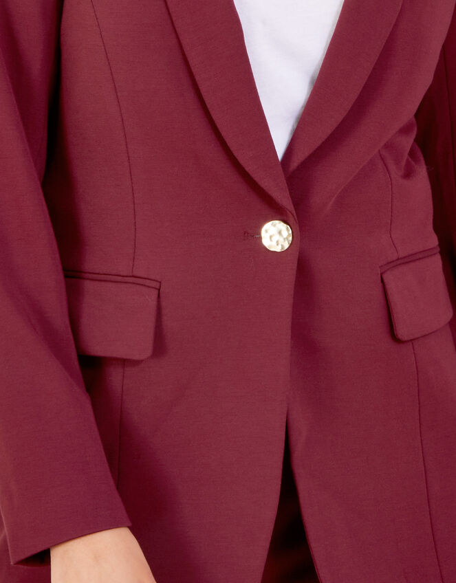 Paige Single Breasted Ponte Blazer Red | Women's Jackets | Monsoon Global.