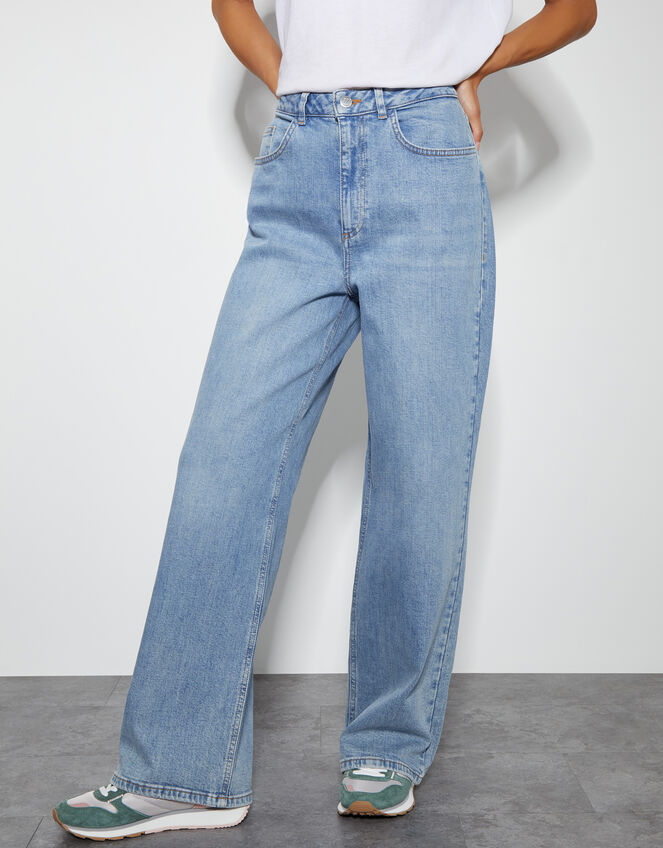 Ruby Wide Leg Jeans Blue | Trousers & Leggings | Monsoon Global.