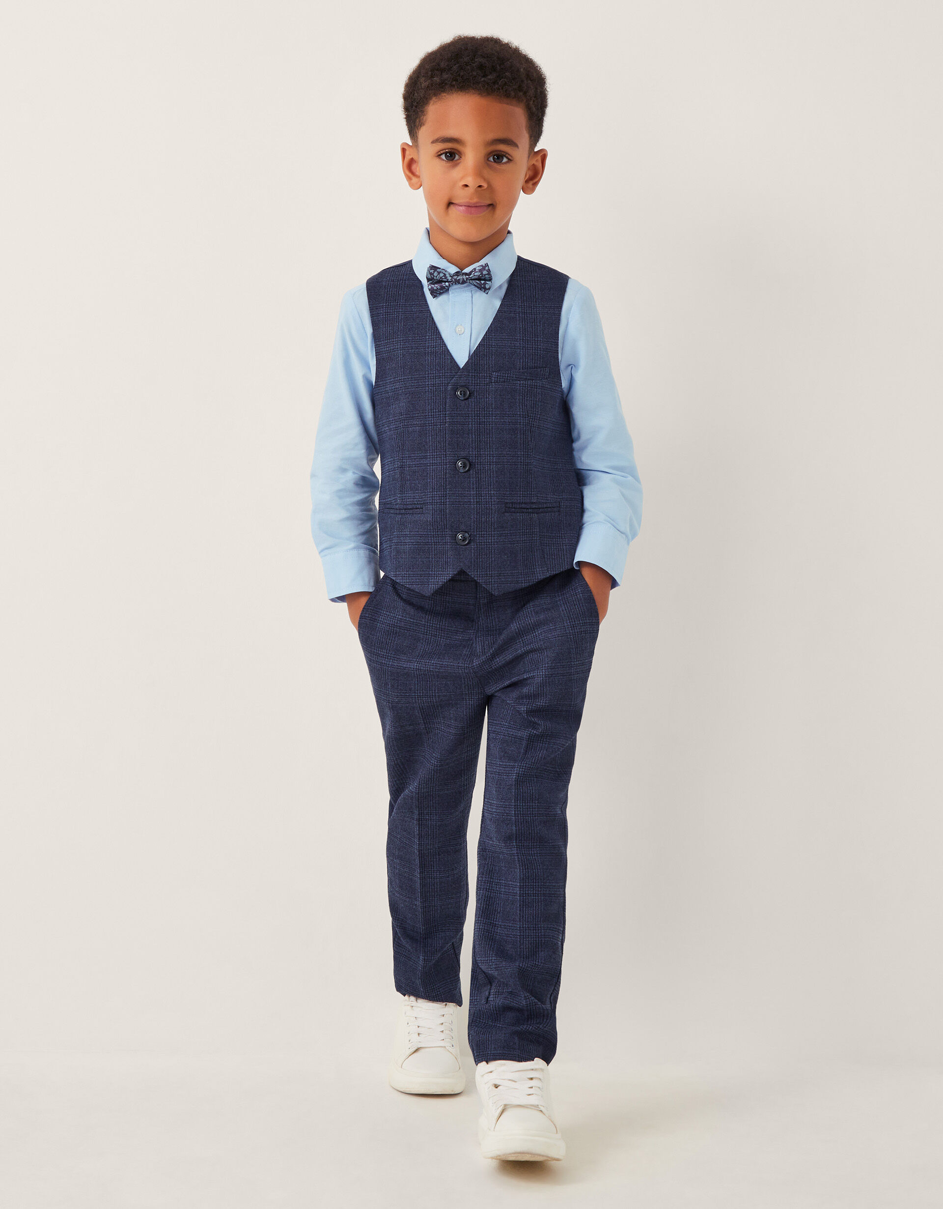 Four-Piece Oliver Check Suit Blue | Boys' Suits & Separates | Monsoon US.