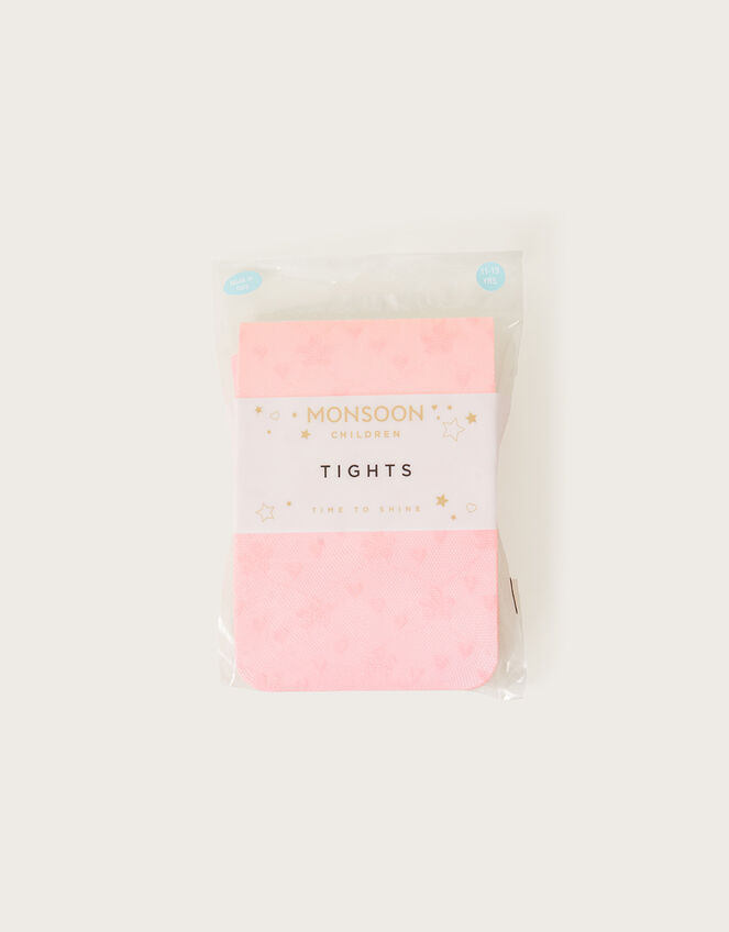 Lacey Love Heart Tights Pink | Accessories | Monsoon Global.