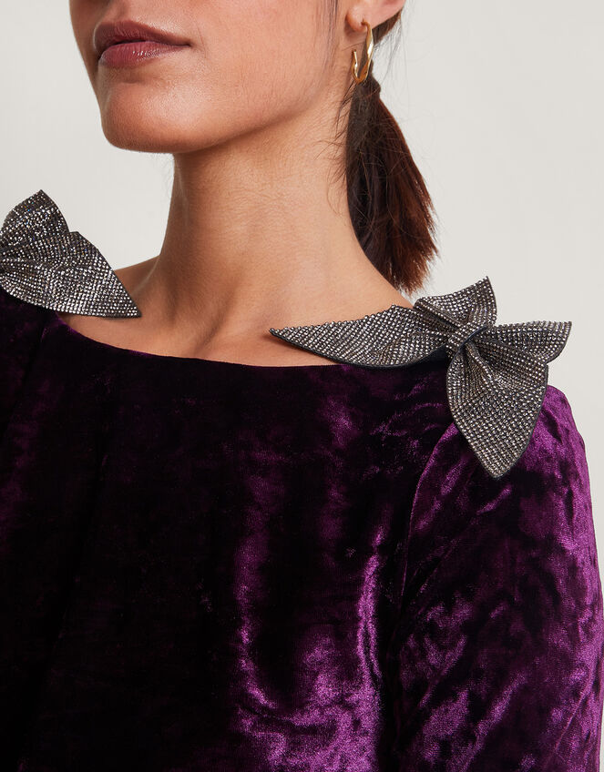 Lila Velvet Maxi Dress Red | Evening Dresses | Monsoon Global.